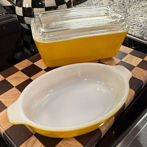 Pyrex | Kitchen | Pyrex Primary Yellow 502 Refrigerator Dish 12 Pint 10 ...